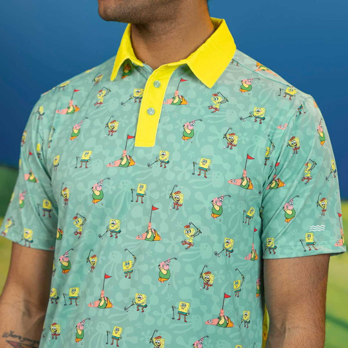 SpongeBob SquarePants Golf Polos for Men | Breakfast Balls by RSVLTS